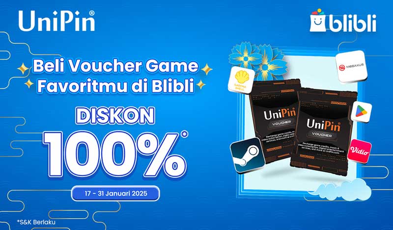 Beli Voucher Game di Blibli Diskon 100%!