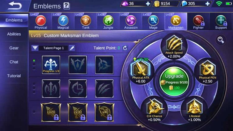 Emblem Mobile Legends Terbaik untuk Push Rank S35 2025