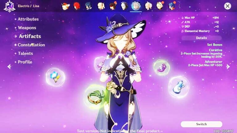 Lisa Genshin Impact Build Guide Paling Solid