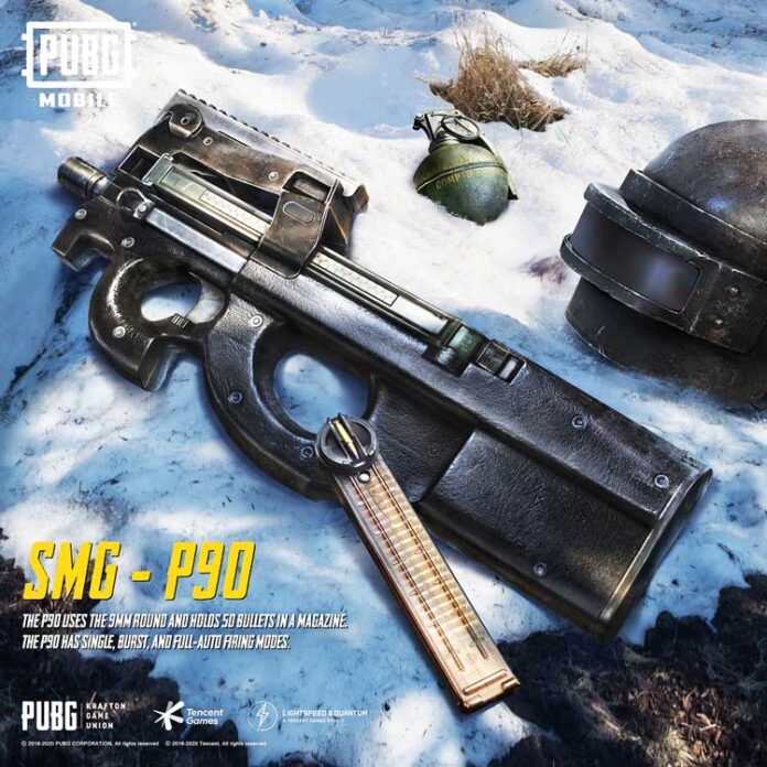Senjata P90 PUBG Mobile: Scope, Peluru, hingga Damage