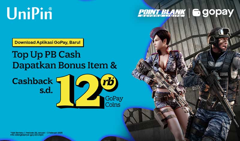 Top Up PB Pakai GoPay: Bonus Item Game & Cashback hingga 12K GoPay Coins!