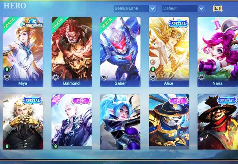 Total Hero Mobile Legend Sekarang dan Urutan Namanya