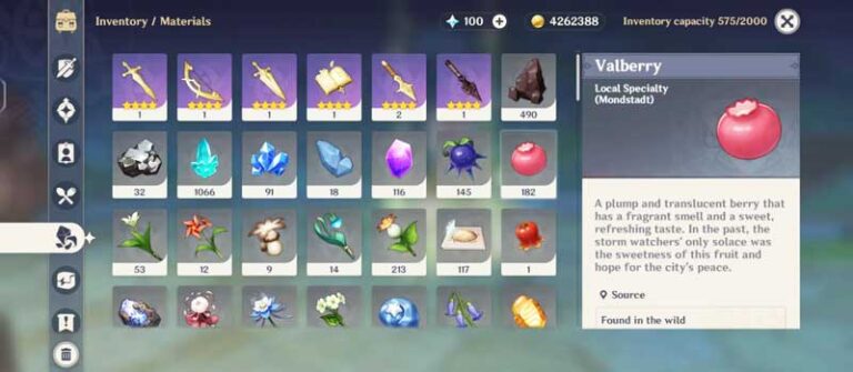 Daftar lokasi Valberry Genshin Impact dan Fungsinya
