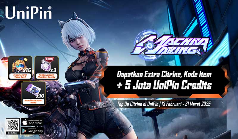 Download Machina Waking & Top Up di UniPin, Ada Ekstra Citrine dan 5JT UC!