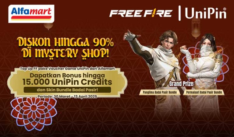 Beli Voucher Game UniPin di Alfamart, Dapat Diskon Mystery Shop FF ...