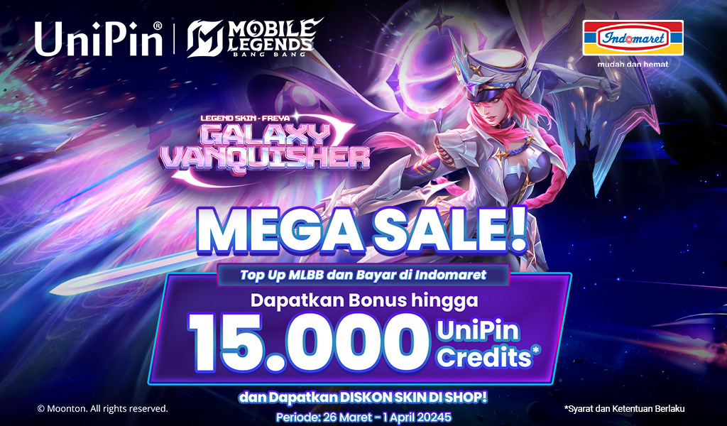 Diskon Skin MLBB! Top up & bayar di Indomaret untuk bonus ekstra! - UniPin