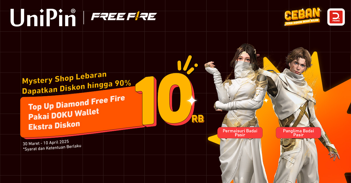 Diskon hingga 90% di Mystery Shop - Top Up Diamond FF Pakai DOKU Wallet ...