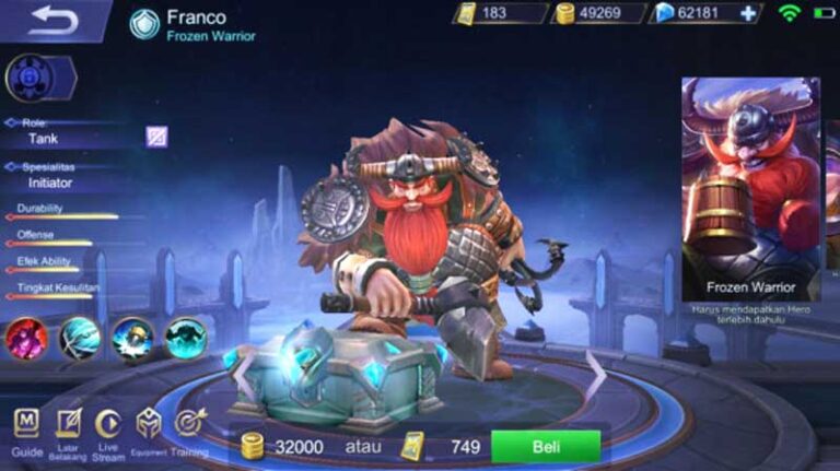 Franco Mobile Legend Damage Build Terkuat 2025