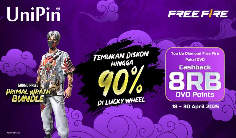Top Up Free Fire Pakai OVO dan Dapatkan Ekstra Cashback 8Rb OVO Points!