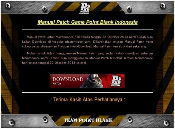 Manual Patch Point Blank: Pengertian, Fungsi, Hingga Cara Update
