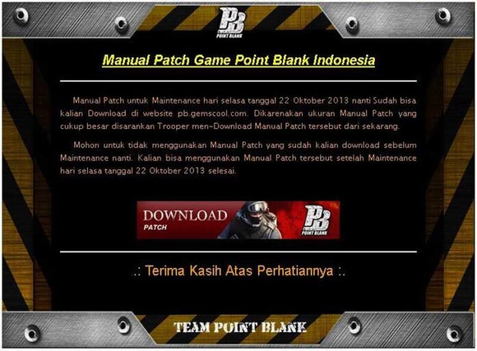 Manual Patch Point Blank: Pengertian, Fungsi, hingga Cara Update
