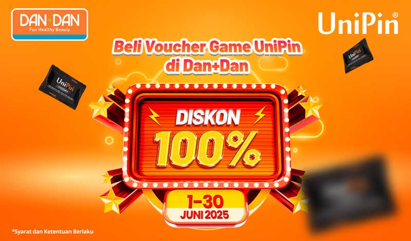 Voucher UniPin DISKON 100%? Buruan hanya di Dan+Dan!