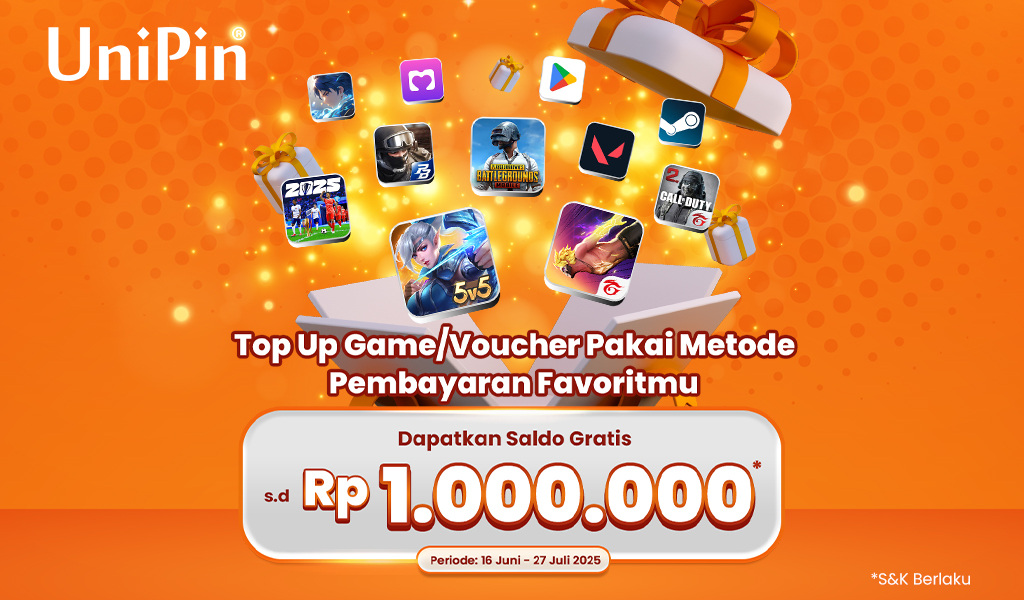 Top Up di UniPin dan Dapatkan Gratis Saldo hingga Rp1.000.000! - UniPin