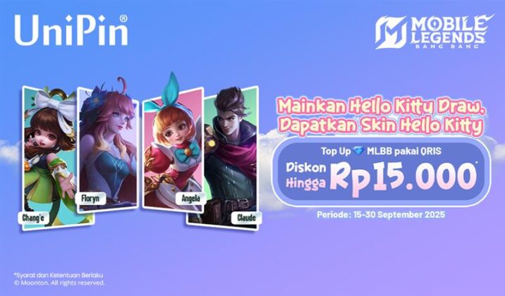 Top Up Diamonds MLBB pakai QRIS dapatkan diskon hingga 15rb di UniPin ...