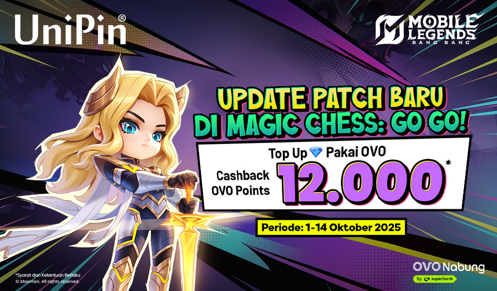 Top Up Diamond di UniPin Pakai OVO, Cashback 12Ribu OVO Points! - UniPin