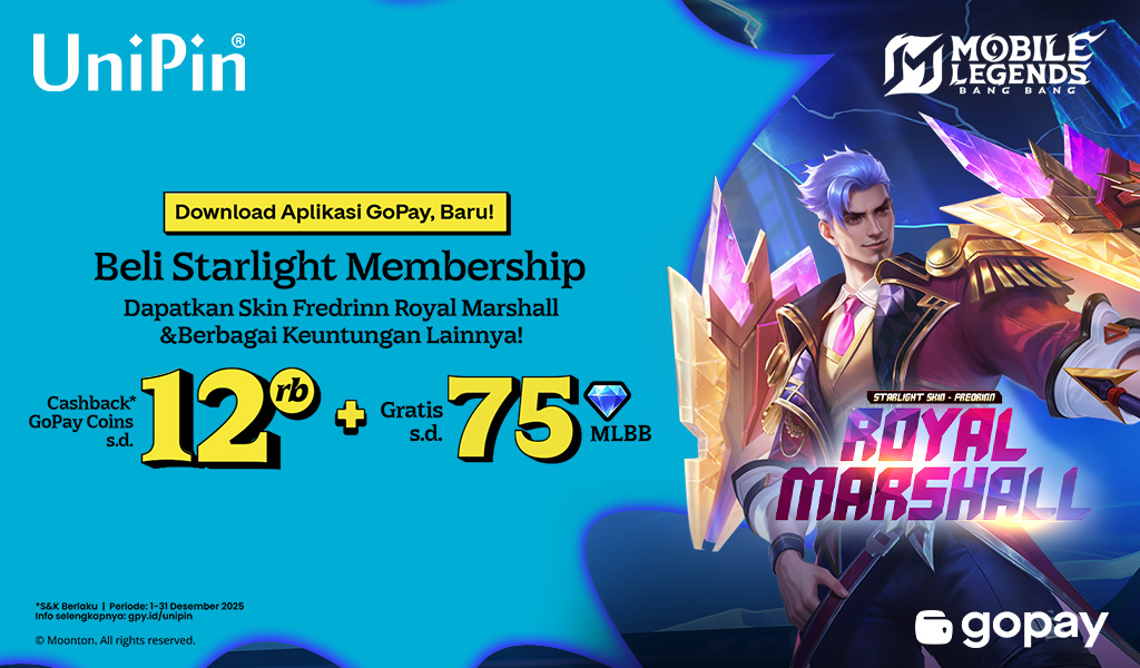 Fredrinn Royal Marshall Hadir! Top Up MLBB Pakai GoPay Cashback 12.000 ...